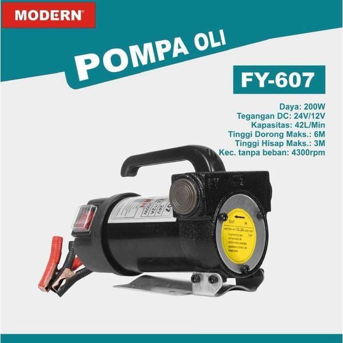 Jual pompa oli MODERN FY 607 arus DC AKI 24 volt solar minya bbm FY607 ...