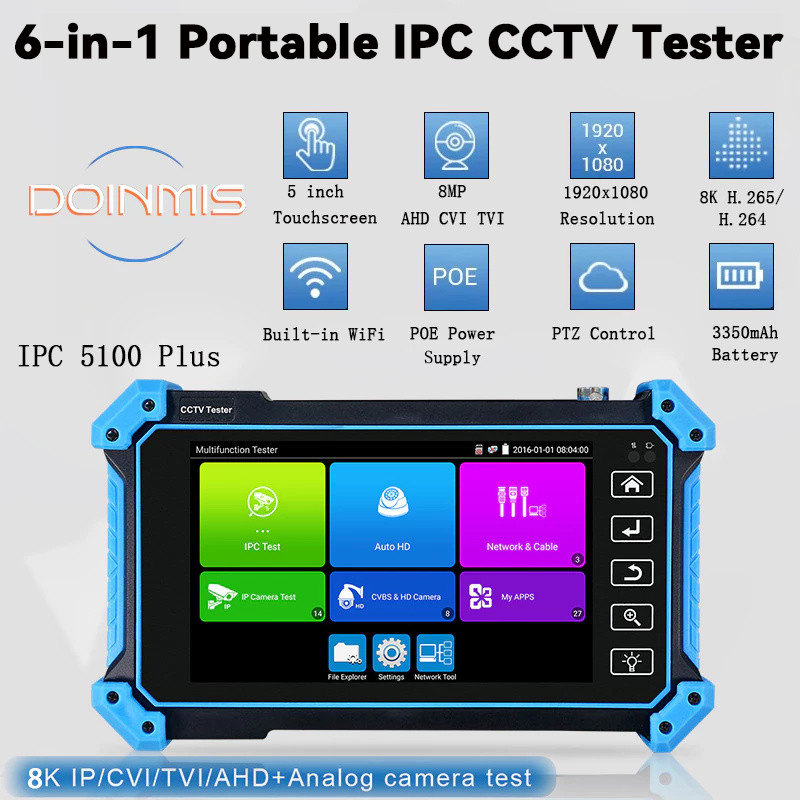Jual IPC Tester CCTV Tester 8K IPC 5100 Plus All in One 5,4 Inci Layar ...