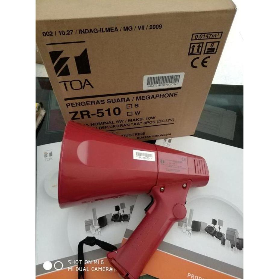 Jual Megaphone TOA ZR 510 / TOA ZR-510 S Original SMR | Shopee Indonesia
