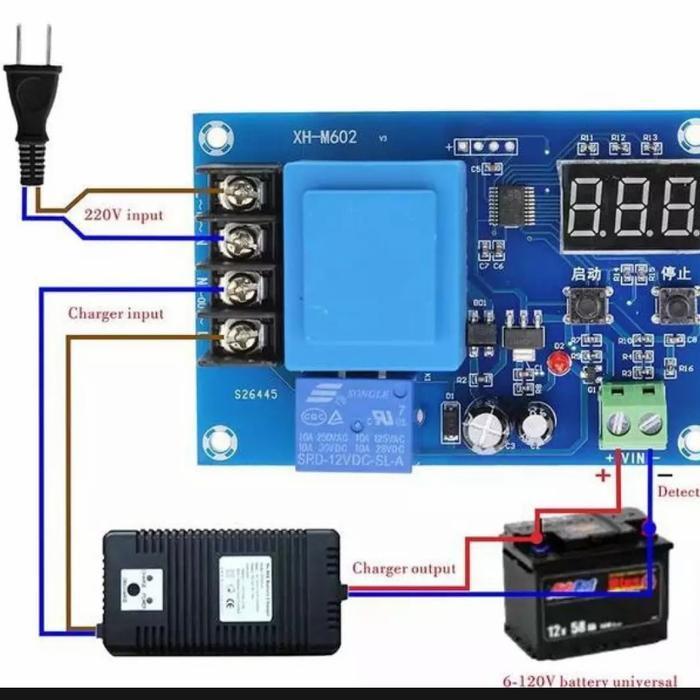 Jual Modul Charger Ac 220 To Battery 6-120Vdc Auto Cut Off Power Solar ...