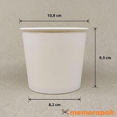 Jual Bestone- Paper Soup Cup 20 oz / Mangkok Kertas 600 ml SPE + Tutup ...