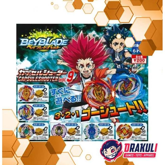 Jual Grade Ori Gashapon Beyblade Burst Capsule Shooter Vol. 9 | Shopee ...