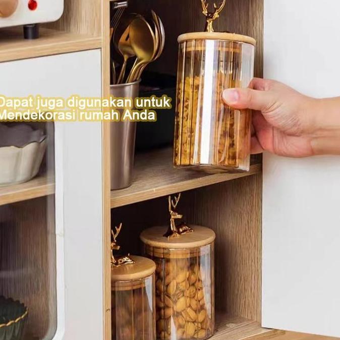 Jual Snack Toples Kaca Tempat Penyimpanan Snack Mewah / Toples Makanan ...