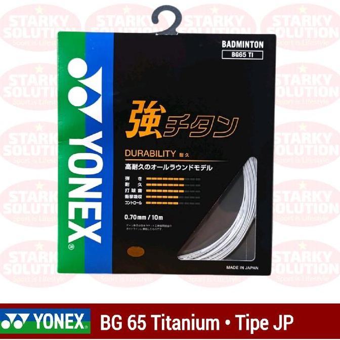 Jual Senar Yonex BG65 Titanium Raket Badminton Bulutangkis BG 65 Ti JP ...
