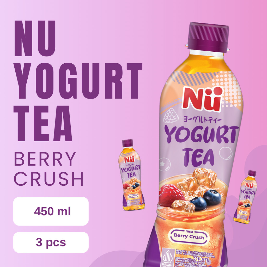 Jual Nu Yogurt Tea Berry Crush 450ML 3pcs | Shopee Indonesia