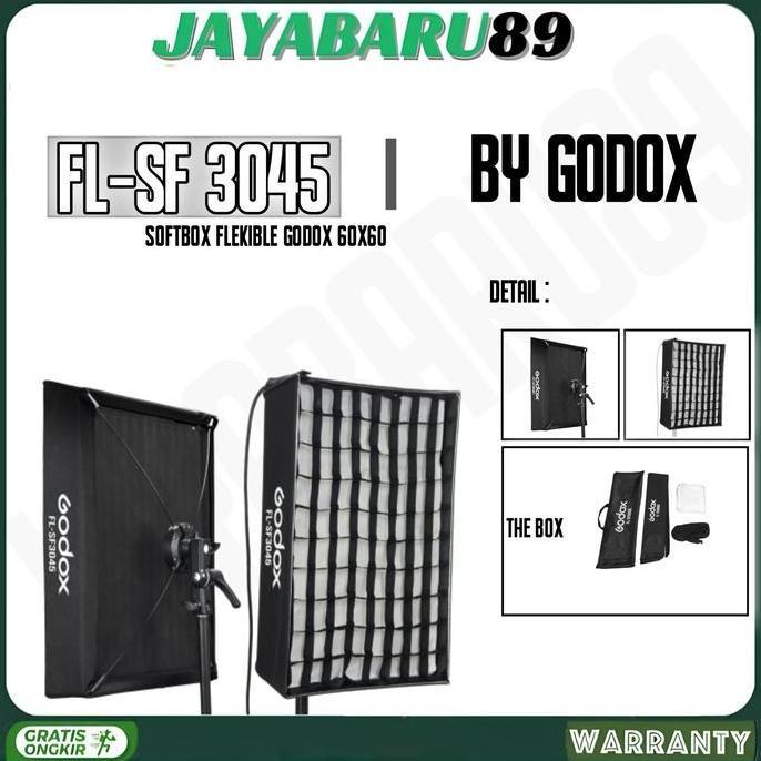 Jual Godox SOFTBOX FLEXIBLE FL-SF3045 DENGAN GRID KIT KAMERA LED TRIPOD LIGHTING HITAM UNTUK ...