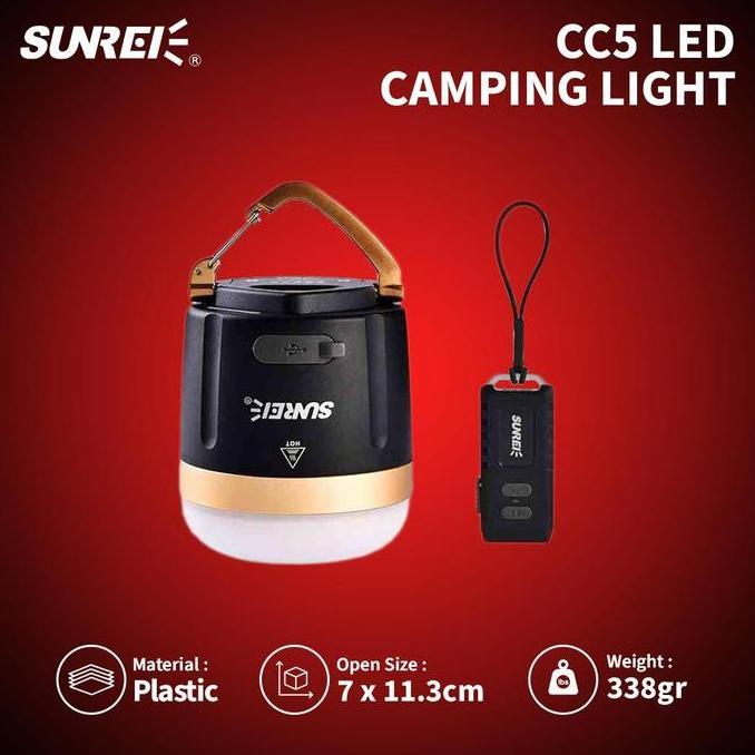 Jual Sunrei Lampu Tenda Cc5 Camping Light With Remote Lamp Lantern Ipx5 ...