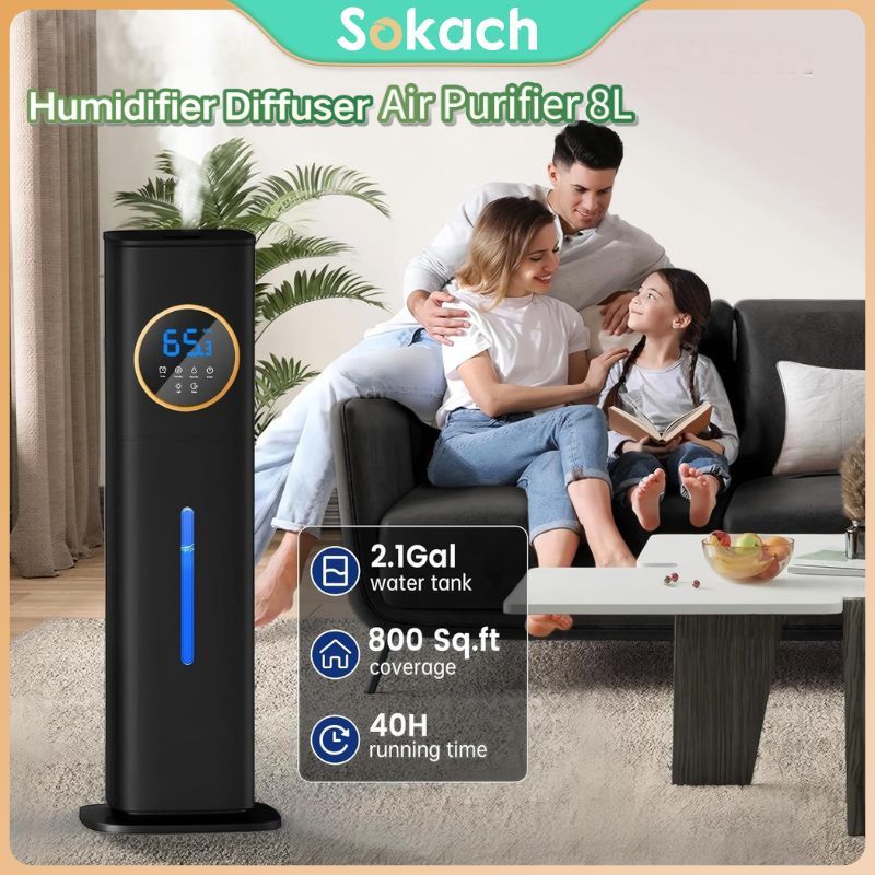 Jual Humidifier Diffuser air purifier 8L Kapasitas tinggi semprotan ...