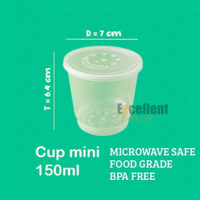 Jual HARGA DISC - Cup mini 150 ml / cup pudding /cup sambal /cup slime ...