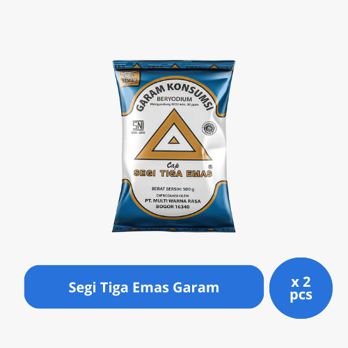 Jual Segi Tiga Emas Garam 500 Gram x 2 pcs | Shopee Indonesia