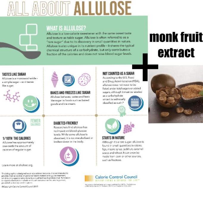 Jual monk fruit allulose blend sweetener gula diet keto 0 kalori ...
