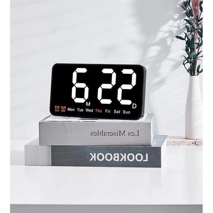 Jual Jam Meja Dinding Digital Led Dengan Layar Besar Dan Fitur ...