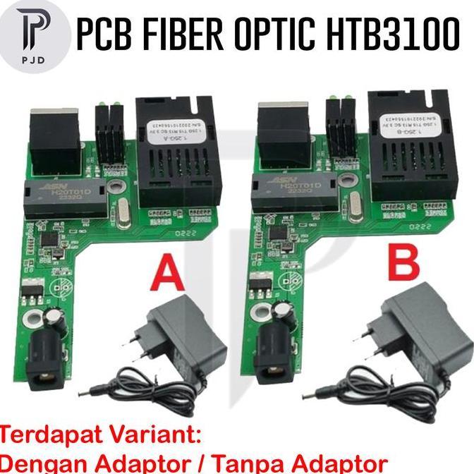 Jual PCB Netlink HTB-3100 A+B Side A Side B Fiber Optic Media Converter ...