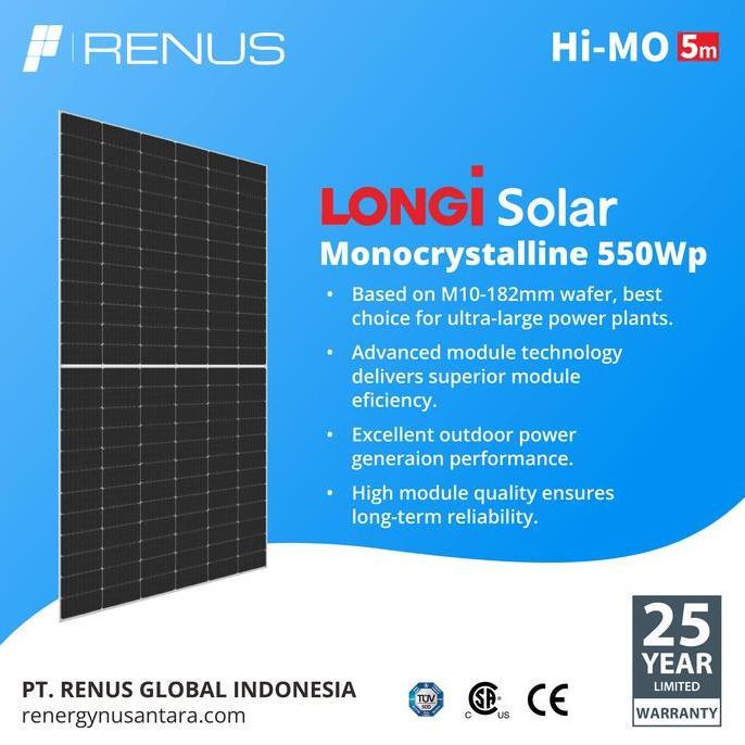 Jual LONGi 550 Wp Mono PERC Halfcut Solar Module / Panel Surya | Shopee ...