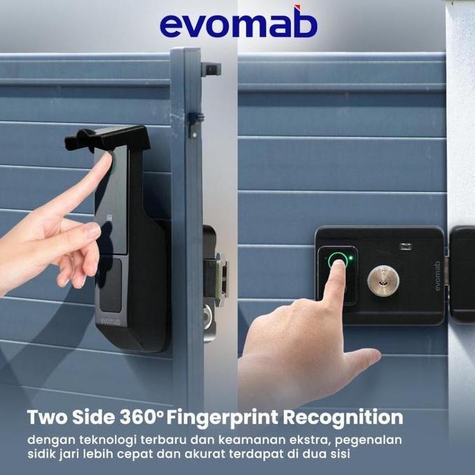 Jual Evomab Smart Door Lock Outdoor Pagar Waterproof Dual Fingerprint ...