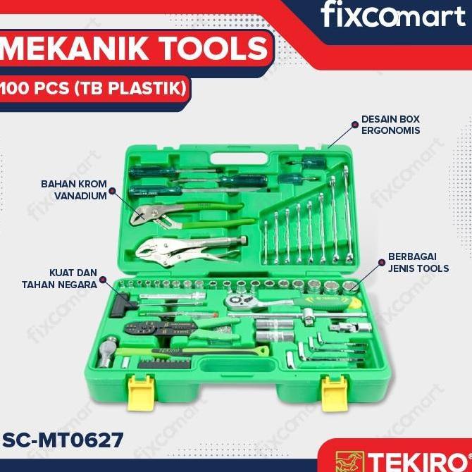 Jual Tekiro Tool Set 100 Pcs / Tekiro Mechanic Tools 100 Pcs | Shopee ...