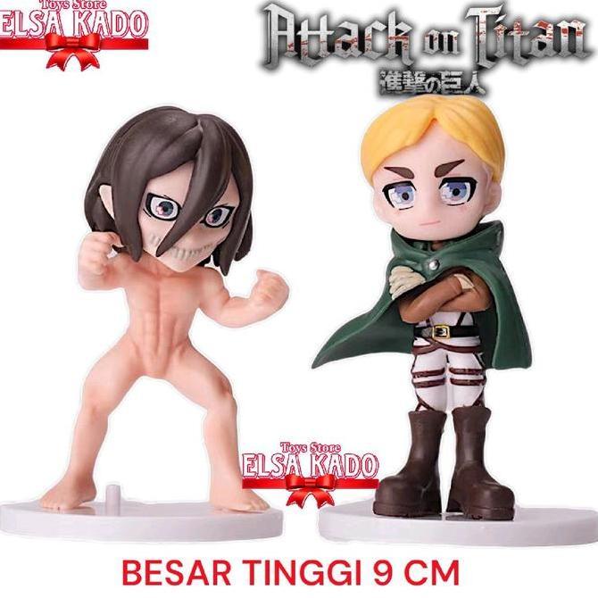 Jual Action Figure Attack On Titan Chibi Besar 9cm Karakter Eren Yeager ...