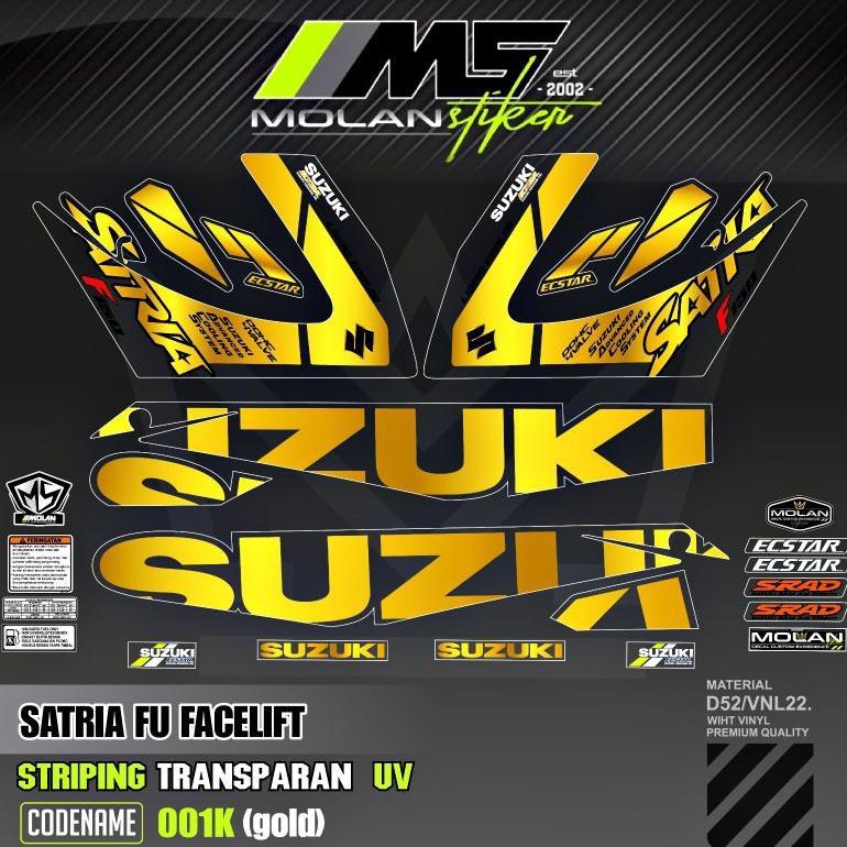 Jual Decal Sticker Striping Variasi Transparan Uv Satria Fu Facelift ...
