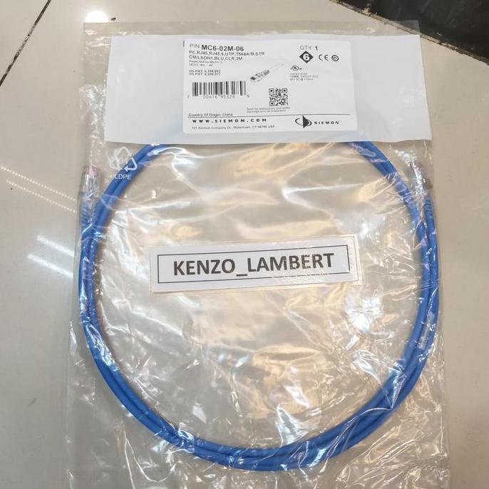 Jual siemon patch cord 2 meter cat 6 / patch cord siemon 2meter cat6 ...