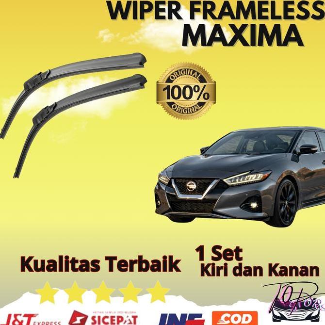 Jual LUNWRIGHT Wiper Mobil Nissan Maxima Frameless 1 Set Kiri dan Kanan ...