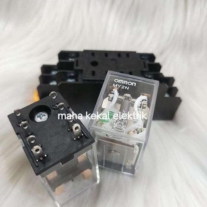 Jual relay Omron original my2 my2n 12vdc 8kaki set socket/relay Omron ...