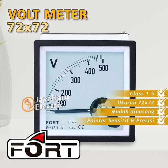 Jual Volt Meter Voltmeter Analog Fort 72X72 Harga Khusus | Shopee Indonesia