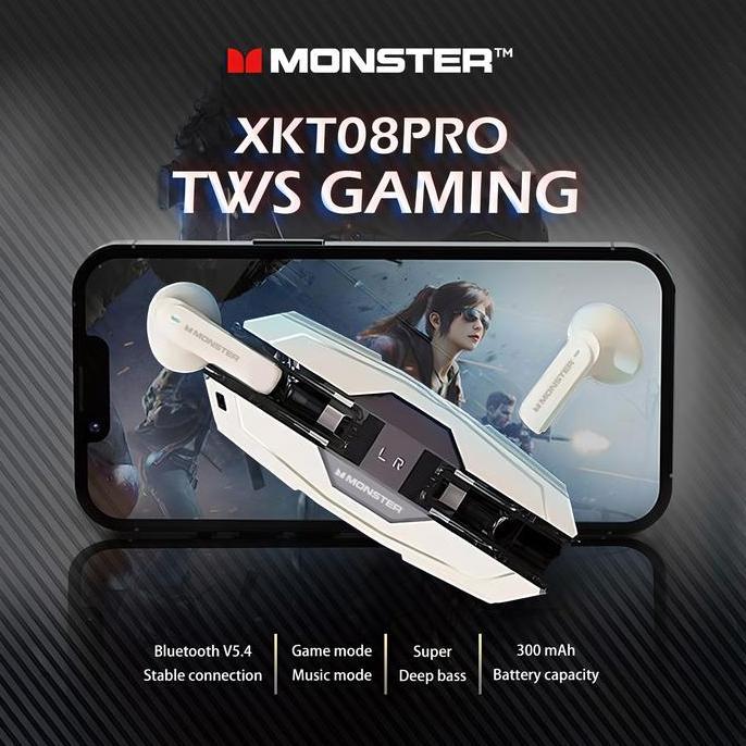 Jual Promo Monster XKT08 Pro TWS True Wireless Stereo Bluetooth V5.4 ...