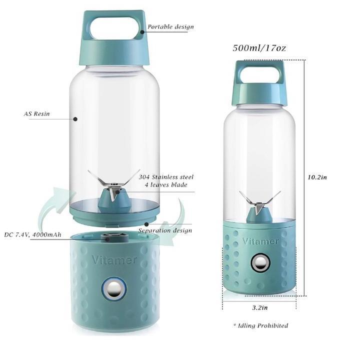 Jual ORIGINAL Vitamer Rechargeable Portable Juicer/Blender 500ml ...