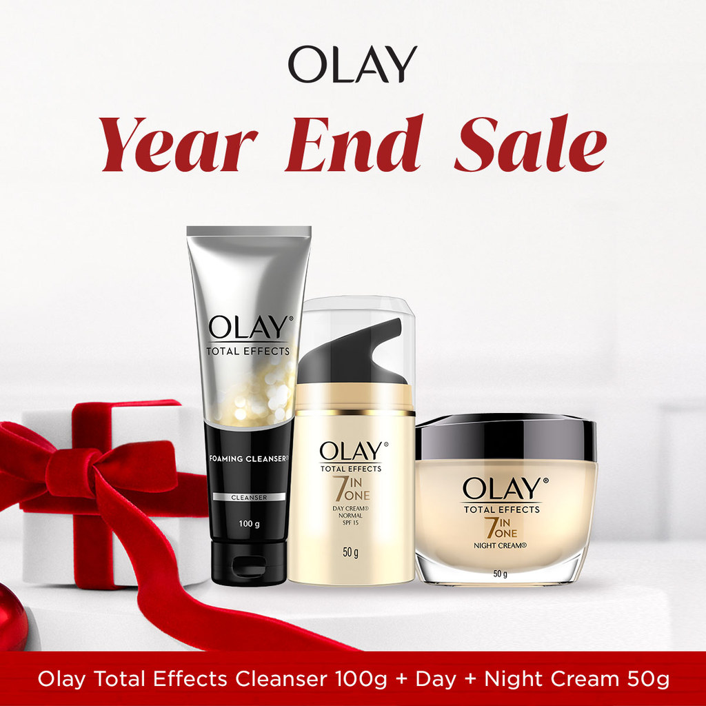 Jual Olay Total Effects Set Perawatan Anti Aging (Krim Pagi 50gr + Krim ...