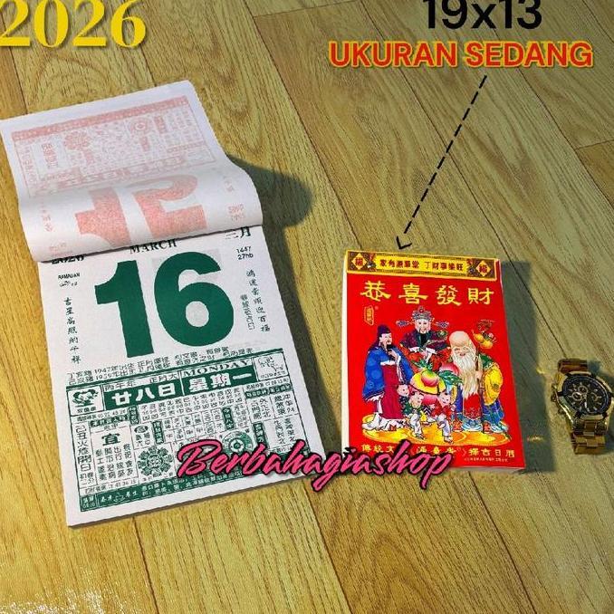 Jual ------] Kalender Chinese Sobek Harian Tahun Baru 2026 Hongkong ...