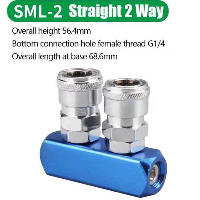 Jual Yolo Sml-2 Sml - 2 Fitting Konektor 1/4 Inch Kompresor Udara ...