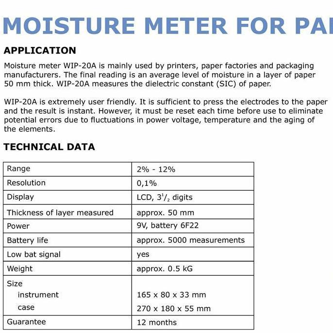 Jual Paper Moisture Meter Tanel WIP 20 A | Shopee Indonesia