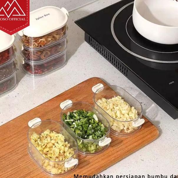 Jual Toso Tempat Bawang Cabai Sekat Kotak Penyimpanan Makanan Tingkat ...