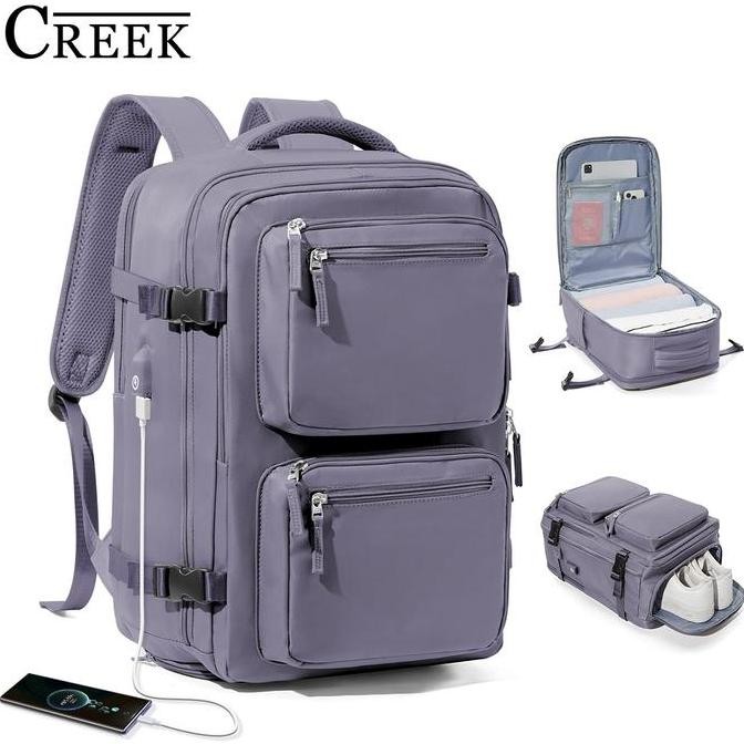 Jual CREEK Tas Ransel Travel Backpack Wanita Multi-fungsi Waterproof ...
