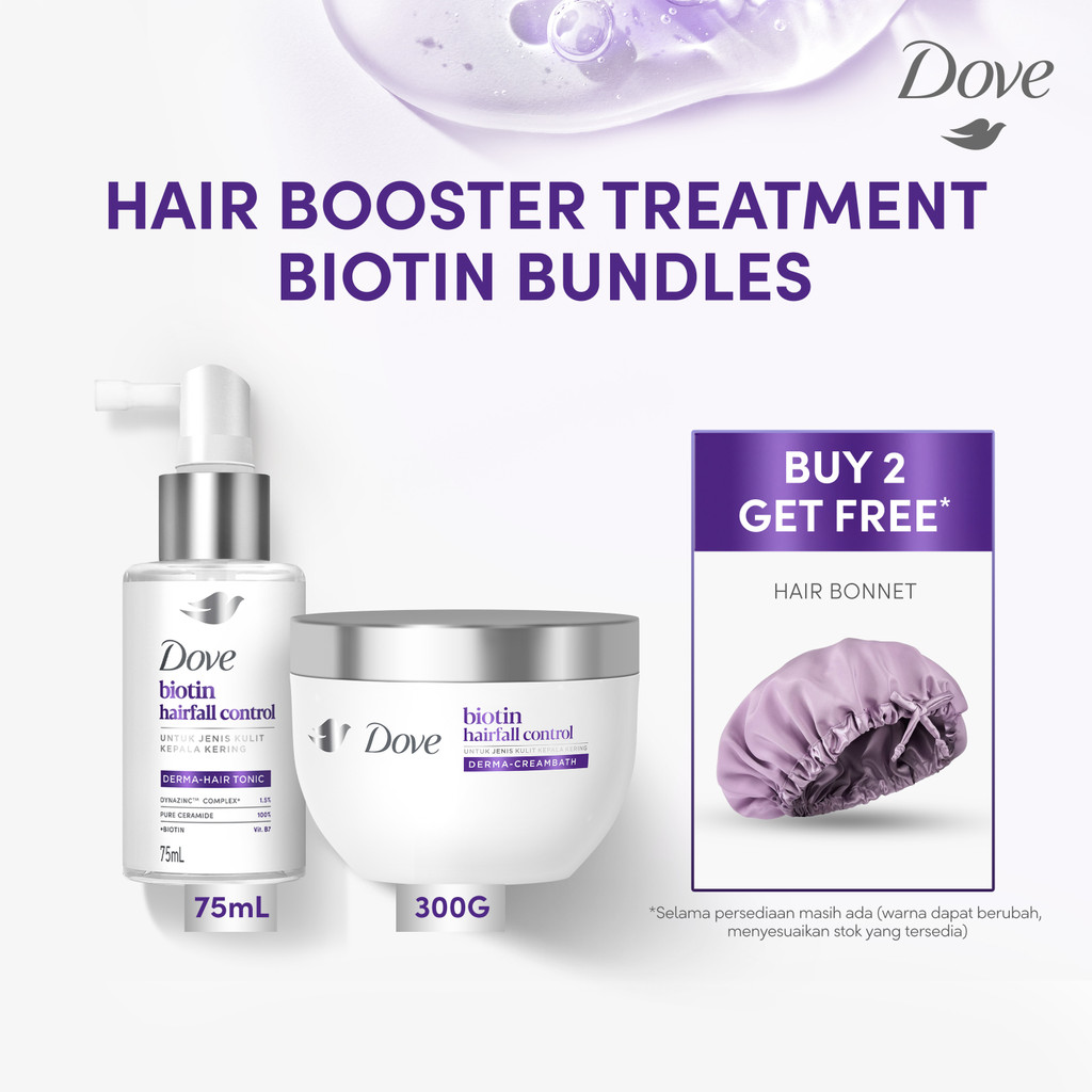 Jual [Paket Hair Booster Treatment Biotin] Dove Hair Care Biotin ...