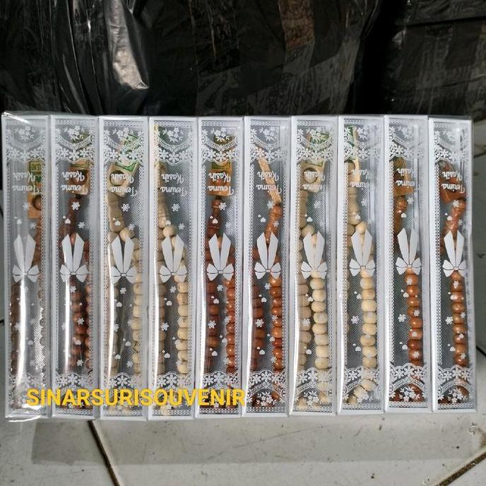 Jual SOUVENIR ISI 50 TASBIH KAYU 33 BUTIR KEMAS MIKA Muslim | Shopee ...