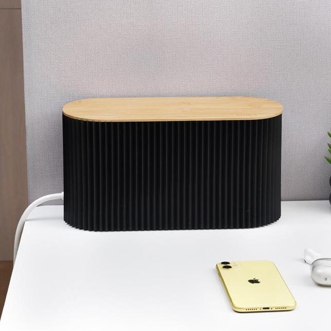 Jual Azko Stora Kotak Organizer Kabel Dengan Tutup Bambu Cable Storage ...