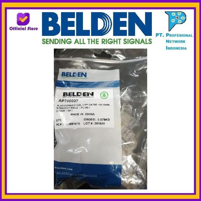 Jual Konektor BELDEN CAT5e RJ45 AP700007 (Isi 50Pcs) Original | Shopee ...