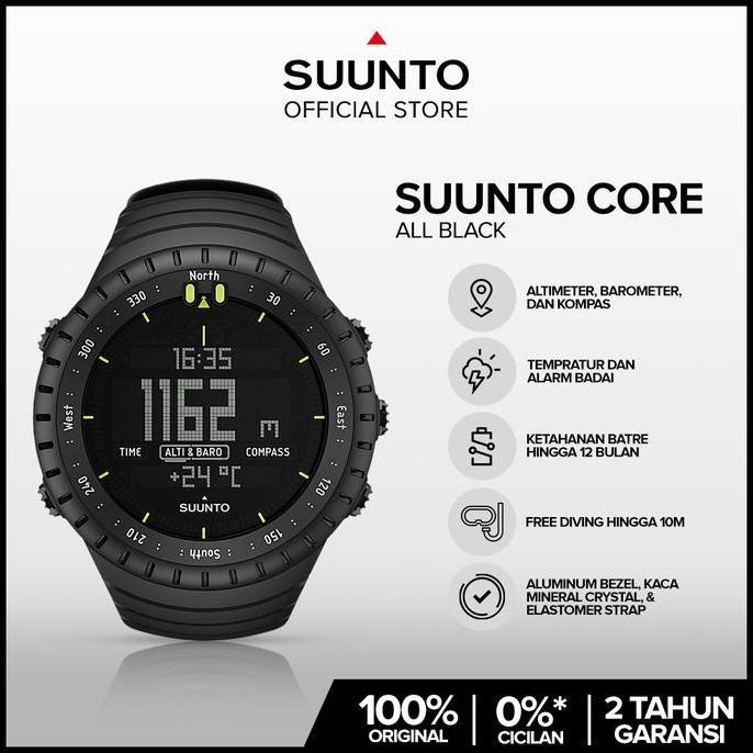 Jual Suunto Core All Black - The Outdoor Watch With Altimeter,Baro ...