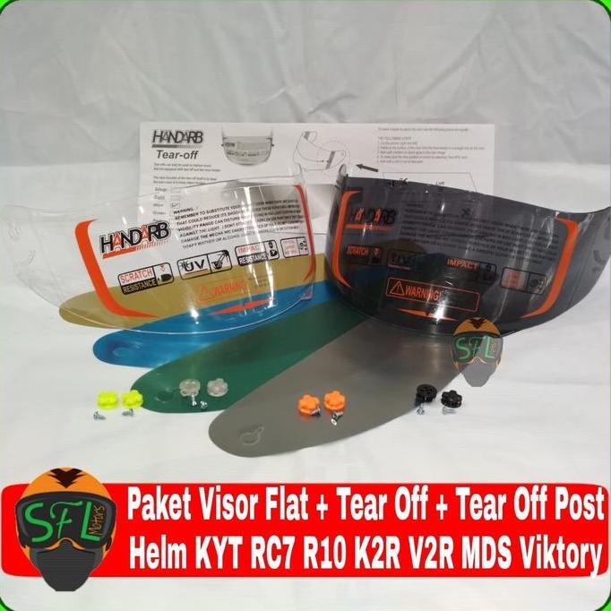 Jual PAKET VISOR FLAT + TEAR OFF + TEAR OFF POST (PINLOCK) | Shopee ...