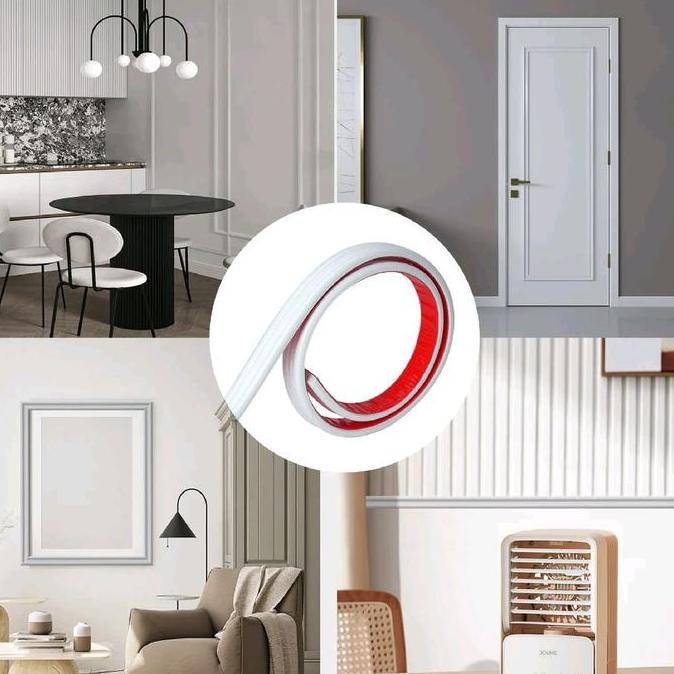 Jual FLEXIBLE PVC WALL MOLDING WALLPANEL FRAME | STICKER PEEL AND STICK ...