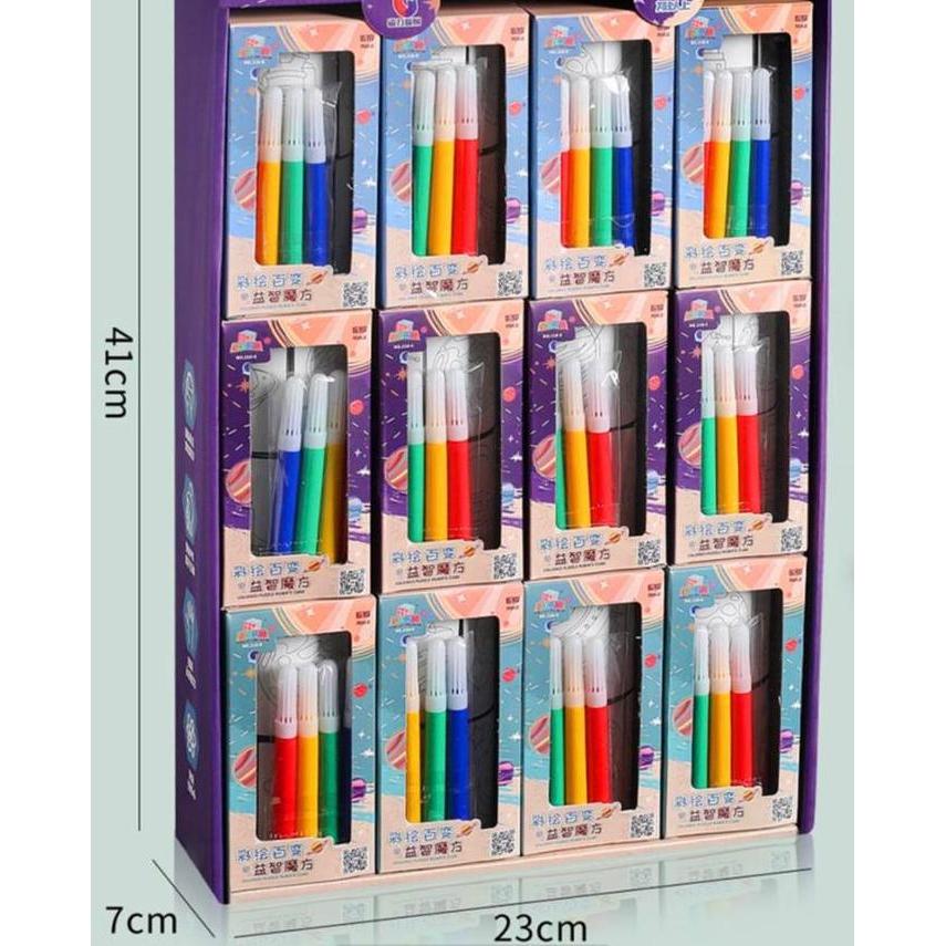 Jual Mainan Anak Mewarnai Puzzle Tabung Rubik / Mainan Magnet Lipat ...