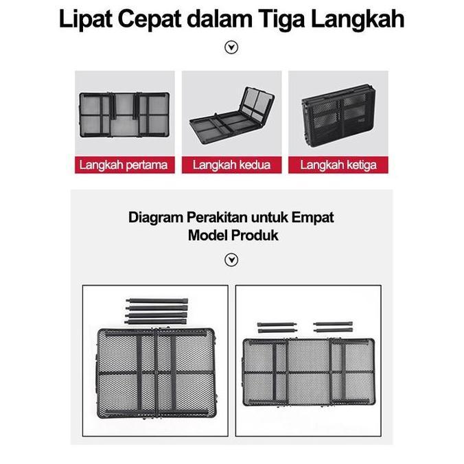 Jual Meja Lipat Grid/ Meja Lipat Piknik /Meja Camping Aluminum Dengan ...