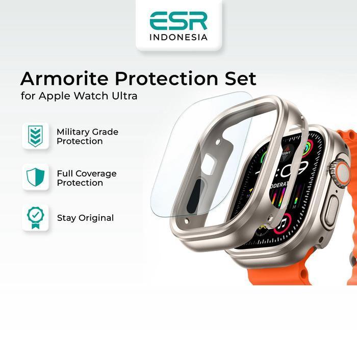 Jual Esr Armorite Protection Set Apple Watch Ultra 49Mm Temperglass ...