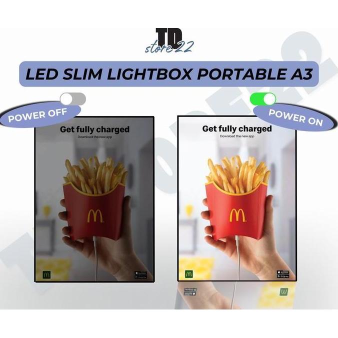 Jual Slim Light Box LED A3 - Lampu Display Frame Poster Neon Box LED ...