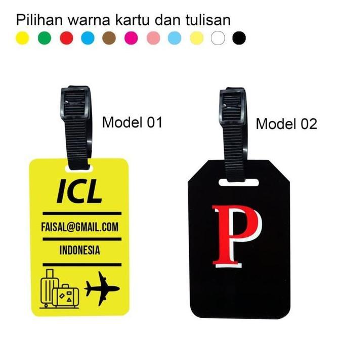 Jual New- Luggage Tag Name Tag Tas Label Koper Nama ID Card Tas Custom ...