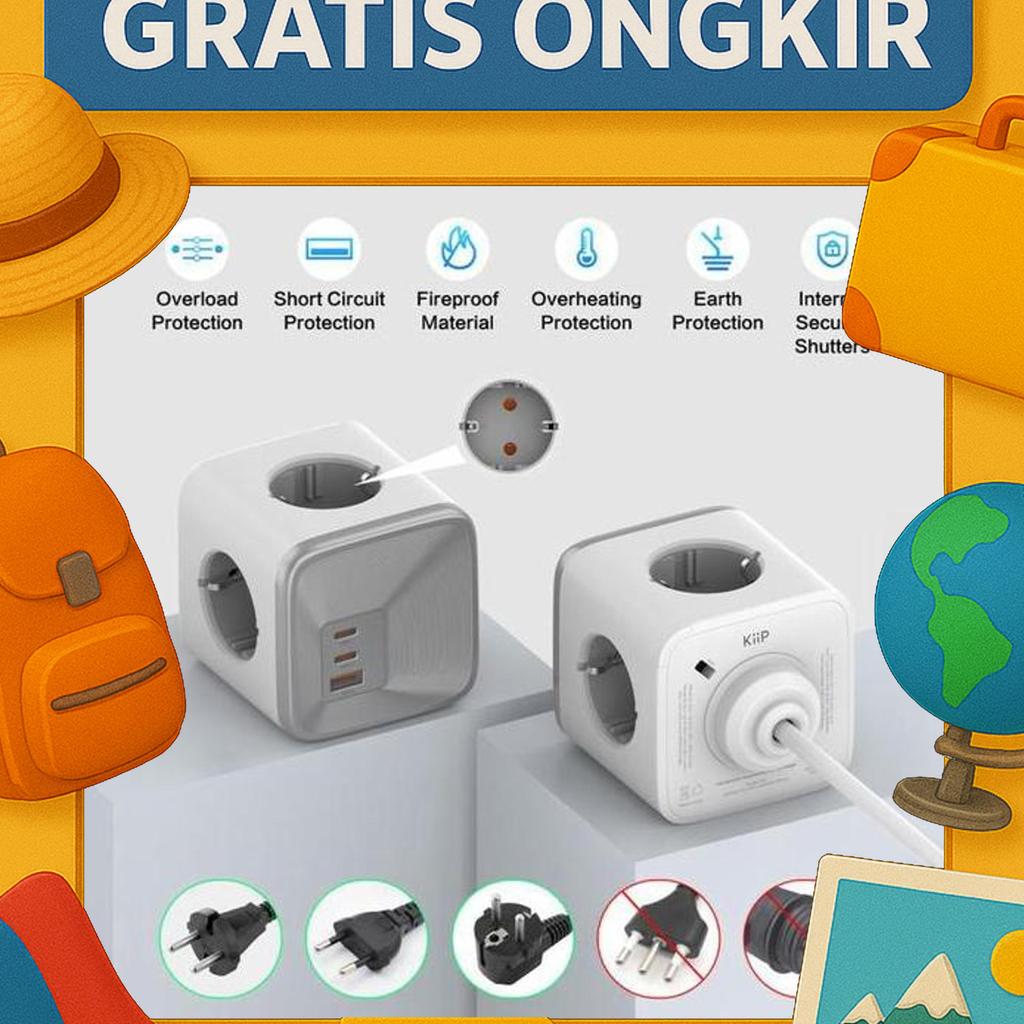 Jual Kiip Charger Power Cube Adaptor Gan 33W Fast Charging Adapter Ac ...