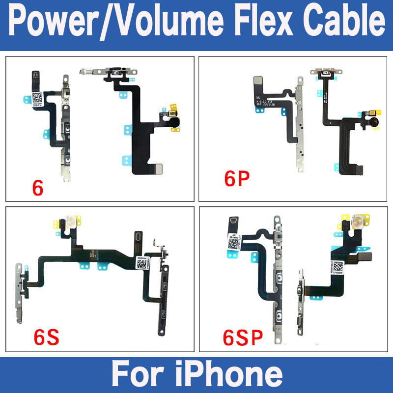 Jual Power And Volume Flex Untuk iPhone 6 6P 6s Plus Mute Button Silent ...