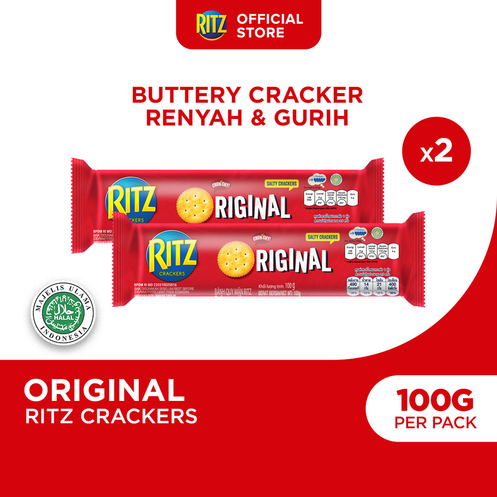 Jual Ritz Crackers Original 100g (Paket isi 2) | Shopee Indonesia