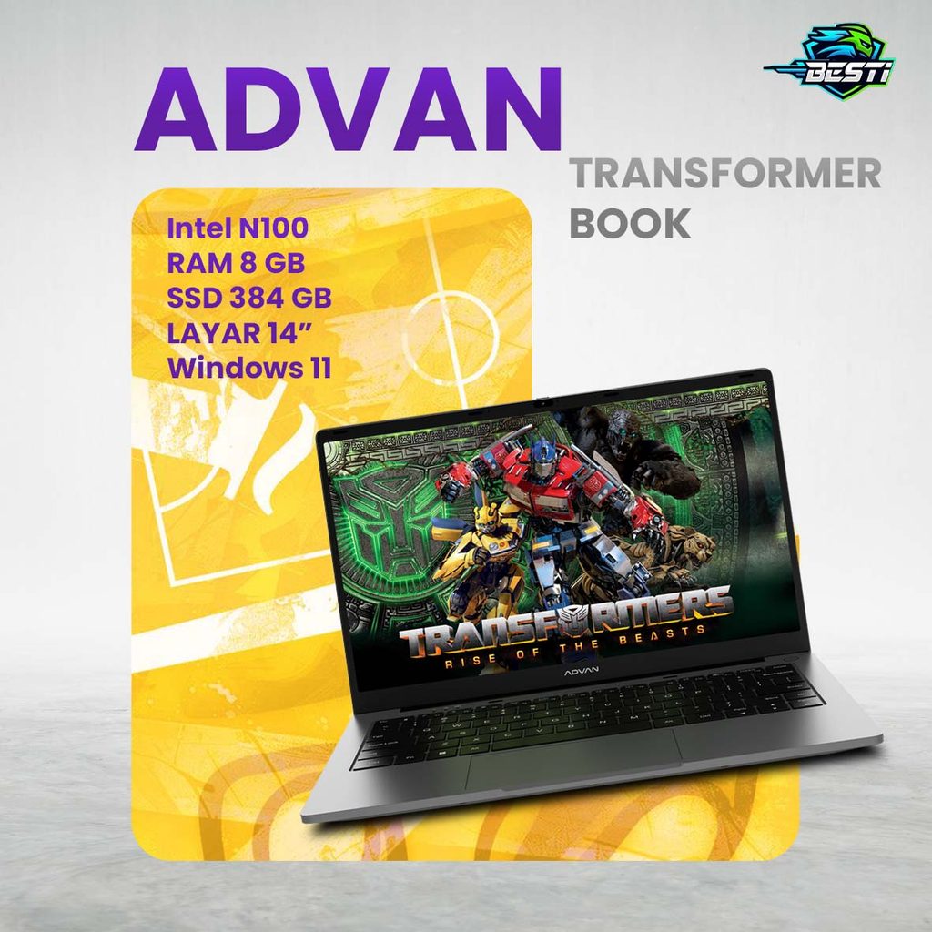 Jual Laptop ADVAN Transformer Book Intel N100 8GB RAM 384GB SSD Windows ...